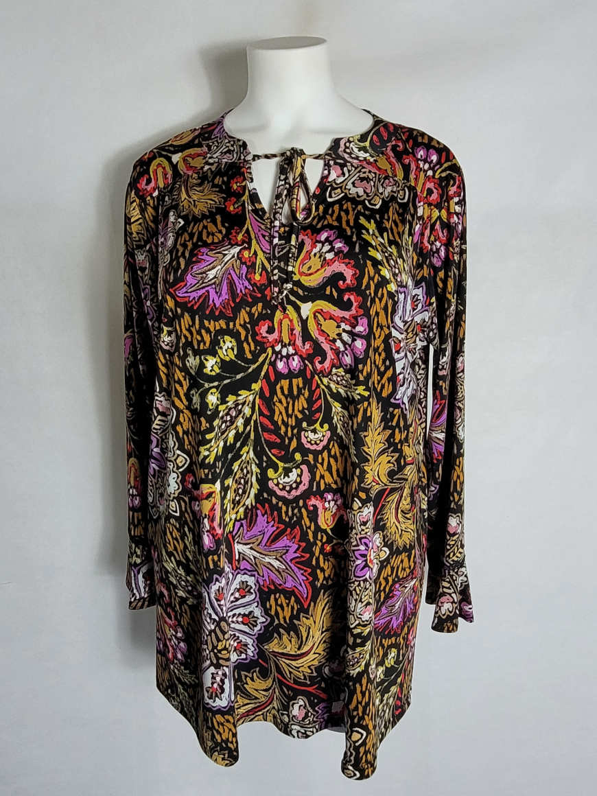 Tunique colorée baroque femme grande taille - Caprices de madeleine